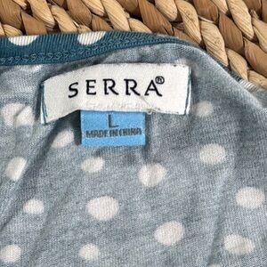 Serra | Dresses | Serra Teal And White Polka Dot Maxi Dress With ...